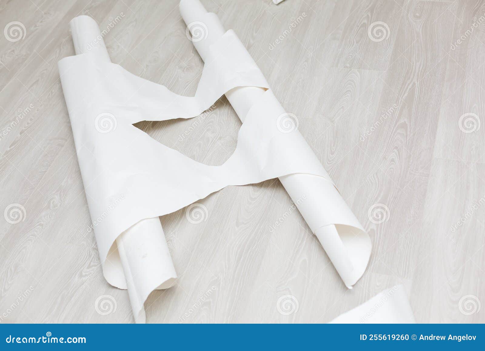 Designer Creates a Model. Layout of the Sewing Pattern on Paper Stock ...