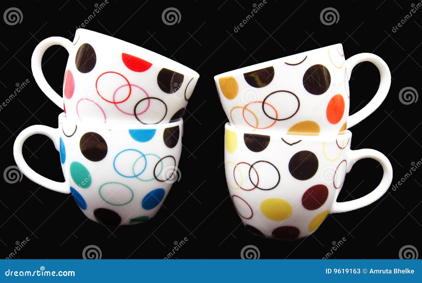 Designer Cups stock image. Image of colorful, colors, white - 9619163
