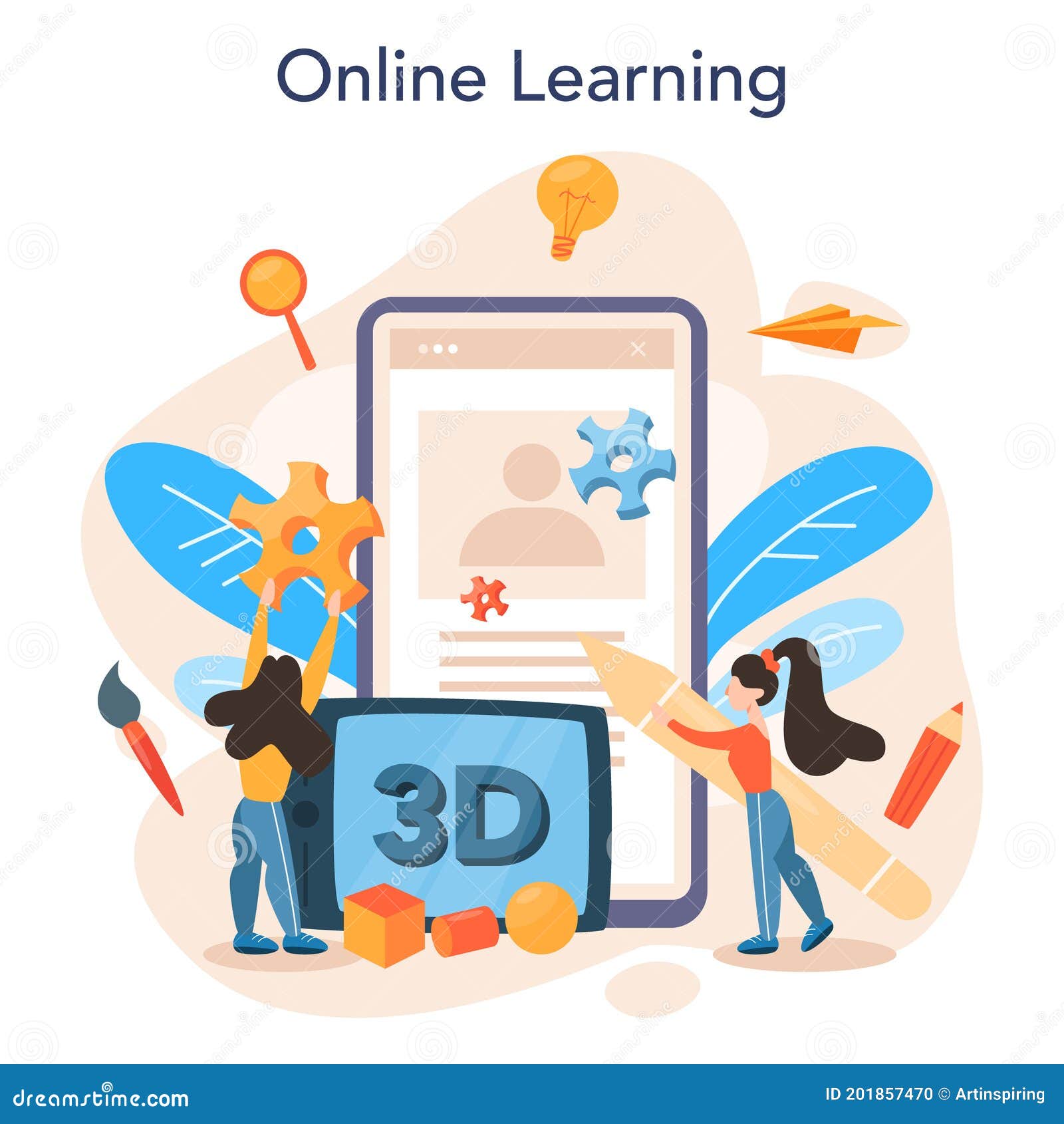 Designer 3D Modeling Online Service or Platform. Digital Stock Vector ...