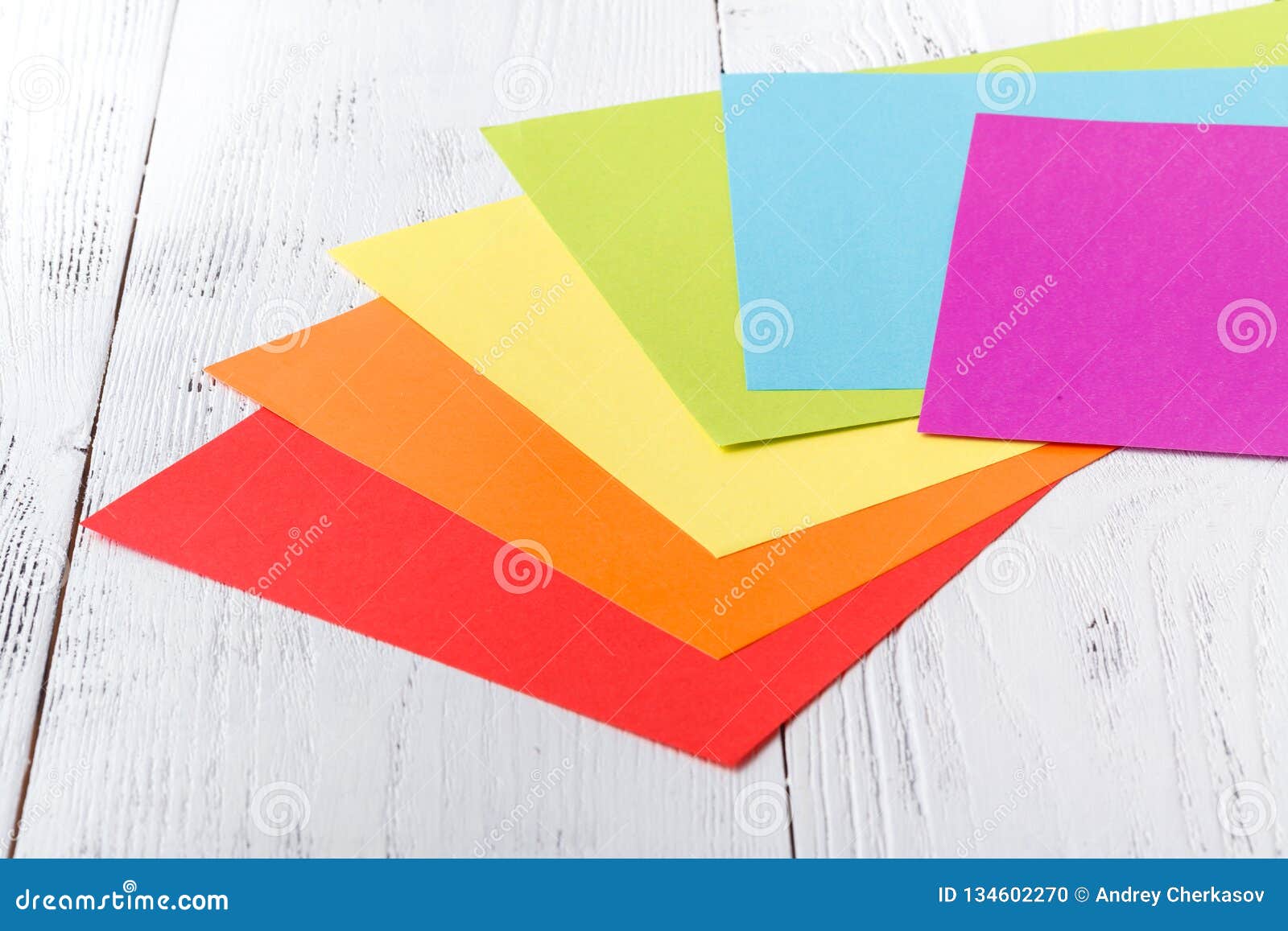 Designer Desk with Colored Paper Stock Photo - Image of colored, paints ...