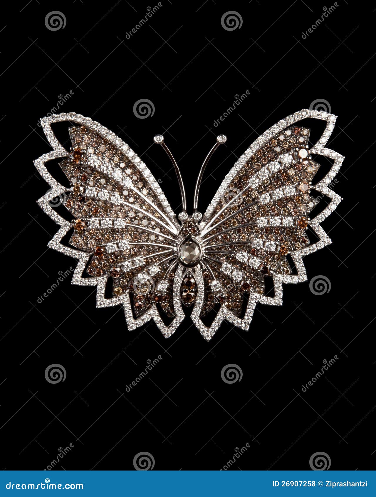 Designer Diamond Butterfly or Brooch Stock Photo - Image of jewelery ...
