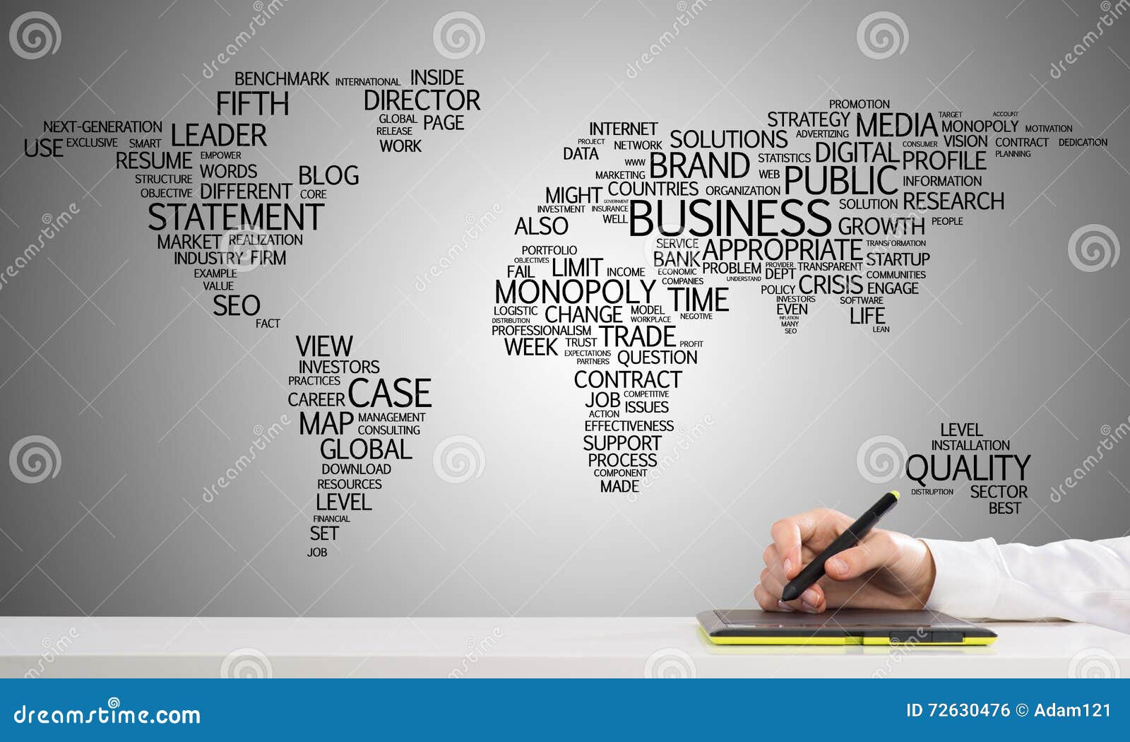Designer Draw Global Interaction Concept Stock Photo - Image of ...