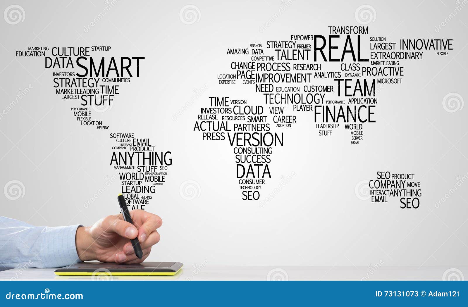 Designer Draw Global Interaction Concept Stock Image - Image of ...