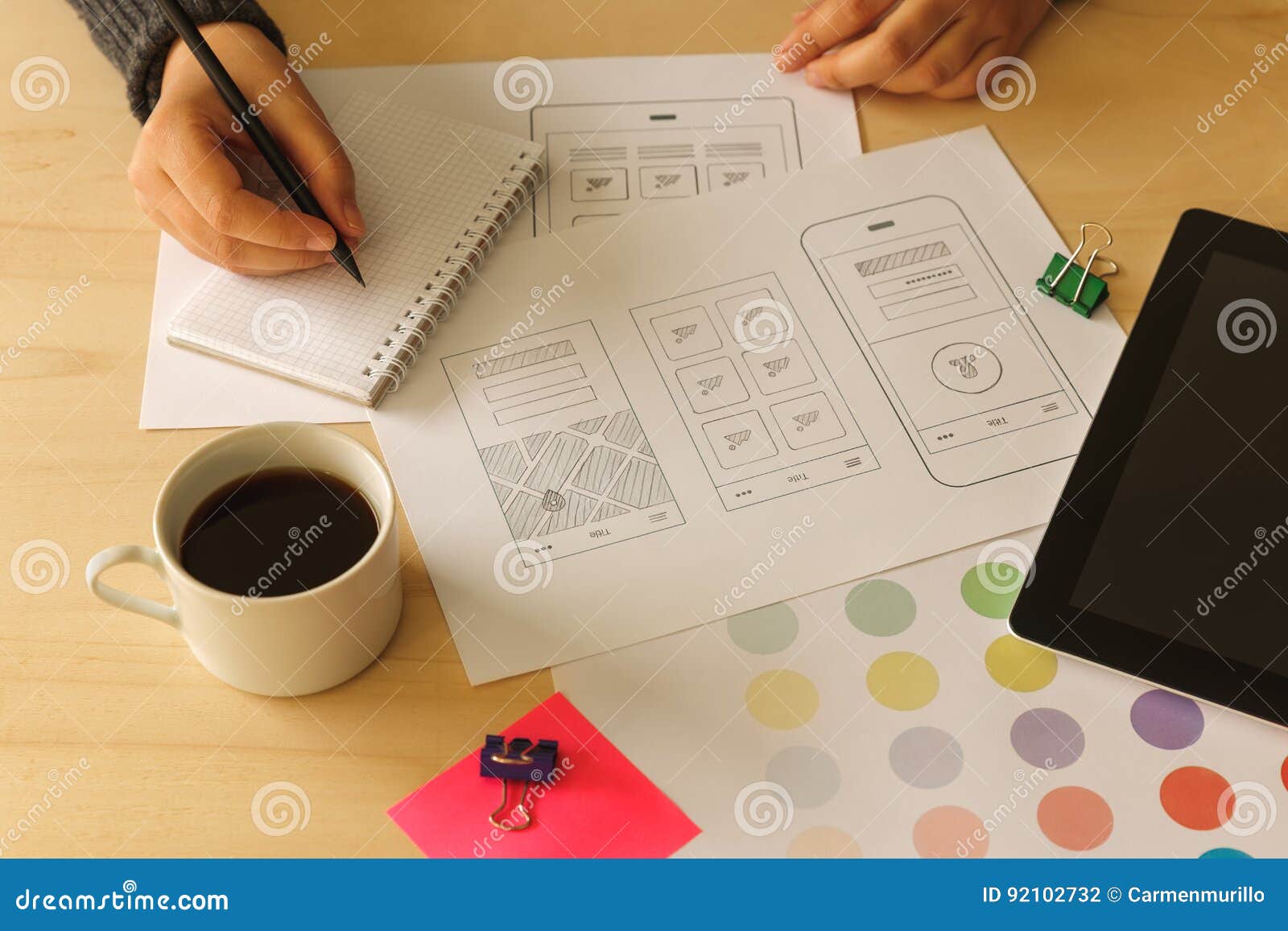 Designer Drawing A Project Of Building Royalty-Free Illustration ...