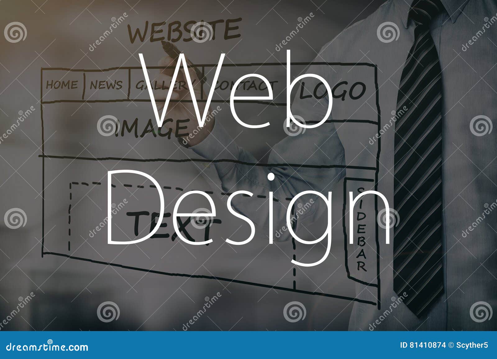 Designer Drawing Website Development. Stock Photo - Image of market ...