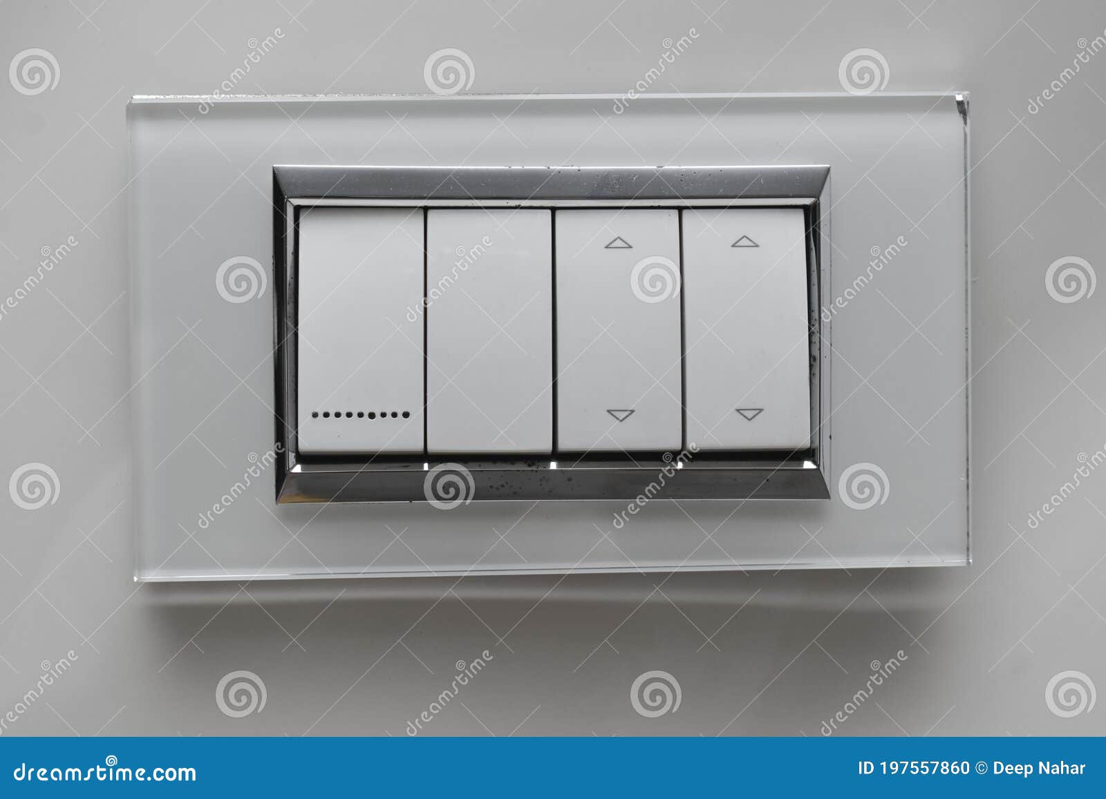 DESIGNER ELECTRICAL SWITCH BOARD WITH Two Way SWITCHES On Laminated ...