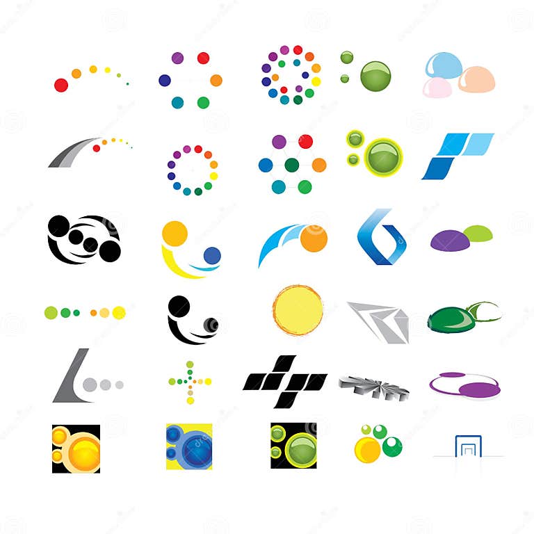 30 Designer Elements for Your Design Stock Image - Illustration of ...