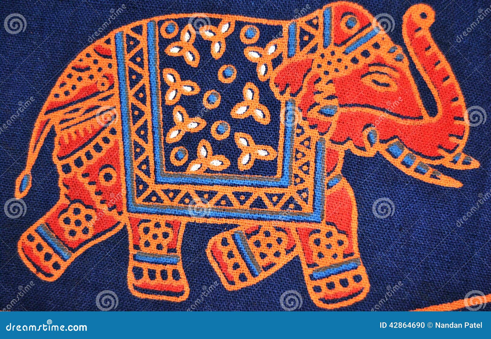 Designer Elephant on Clothing Stock Photo - Image of elephant, contrast ...