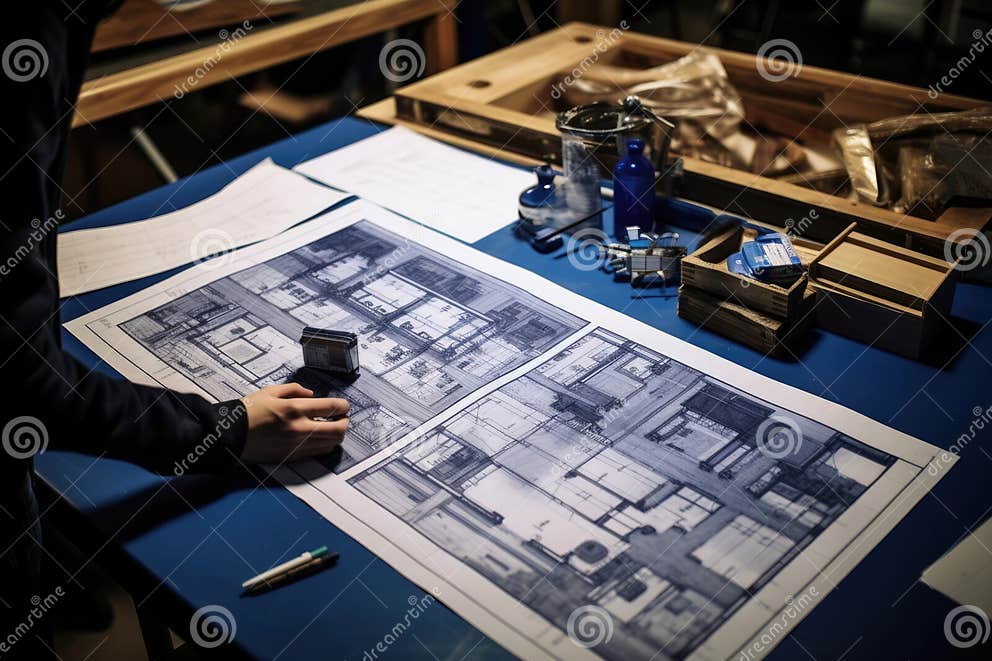 Designer Engineer Draft Equipment Model Develop Drawing Technical ...