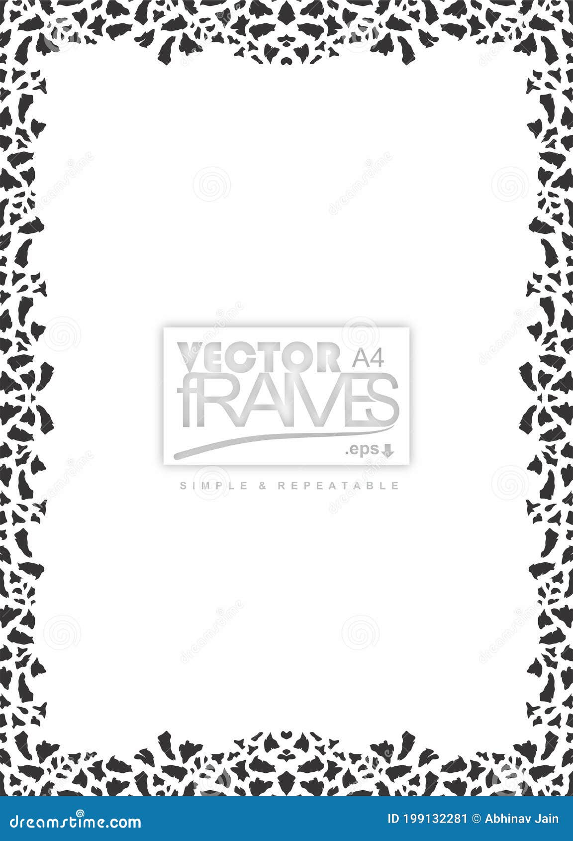 Black And White Border Design For A4 Size Paper