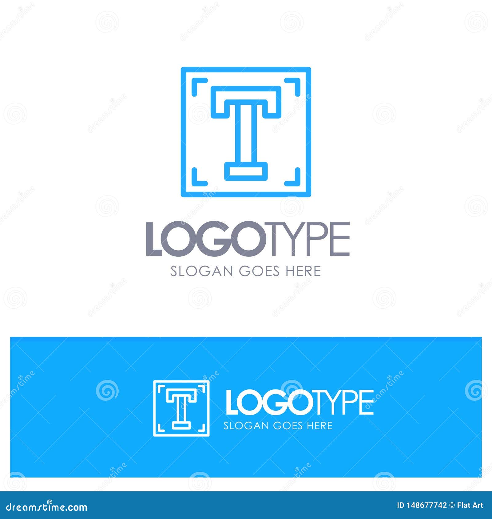 Designer, Font, Path, Program, Text Blue Outline Logo Place for Tagline ...