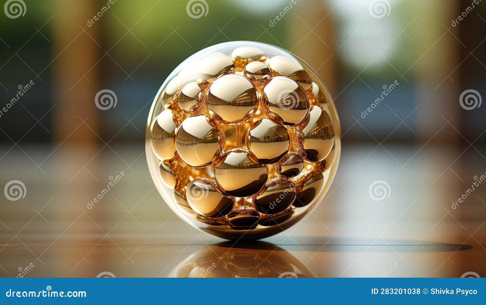 Designer Gold Sphere Like Golden Metallic Egg Stock Illustration ...