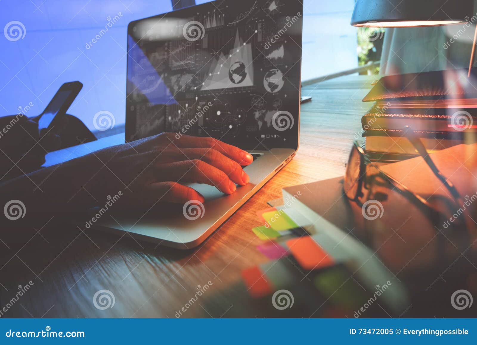 Designer Hand Working with Laptop Computer on Wooden Desk As Res Stock ...