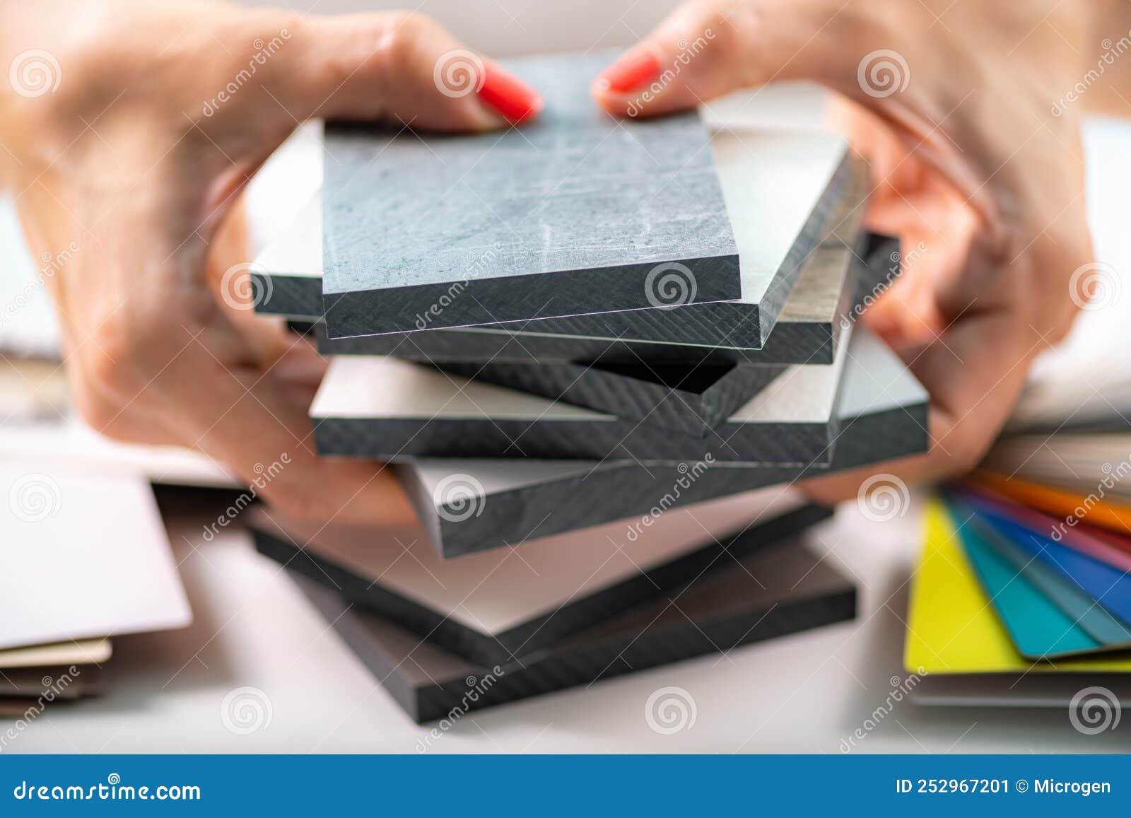 Compact Board Samples stock image. Image of concept - 252967201