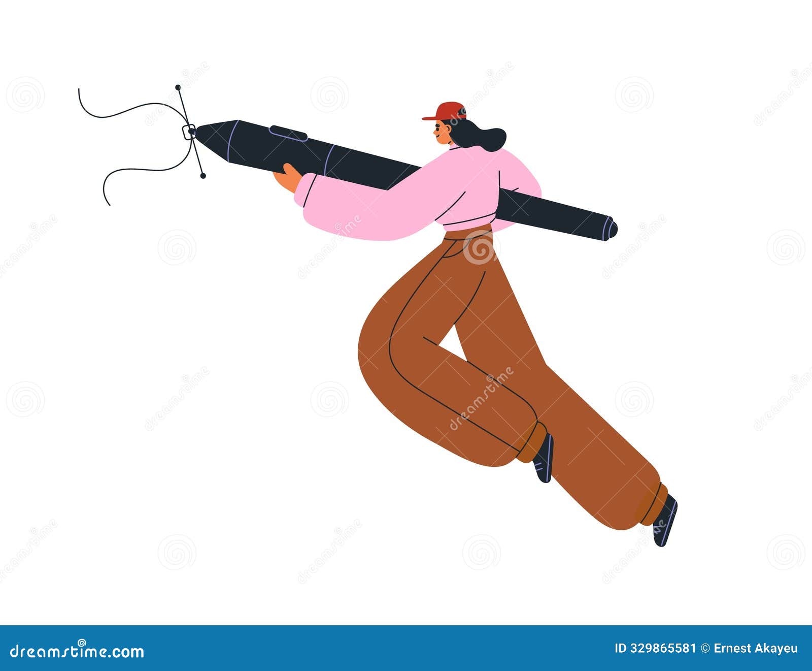 Designer Holding Stylus, Using Pen Tool, Creating Digital Art ...