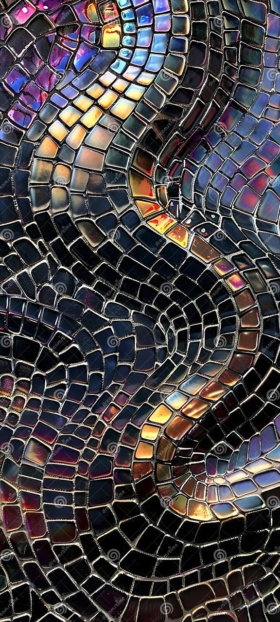 Designer Material Swatch Radiant Snake Pattern with a Glossy Finish ...