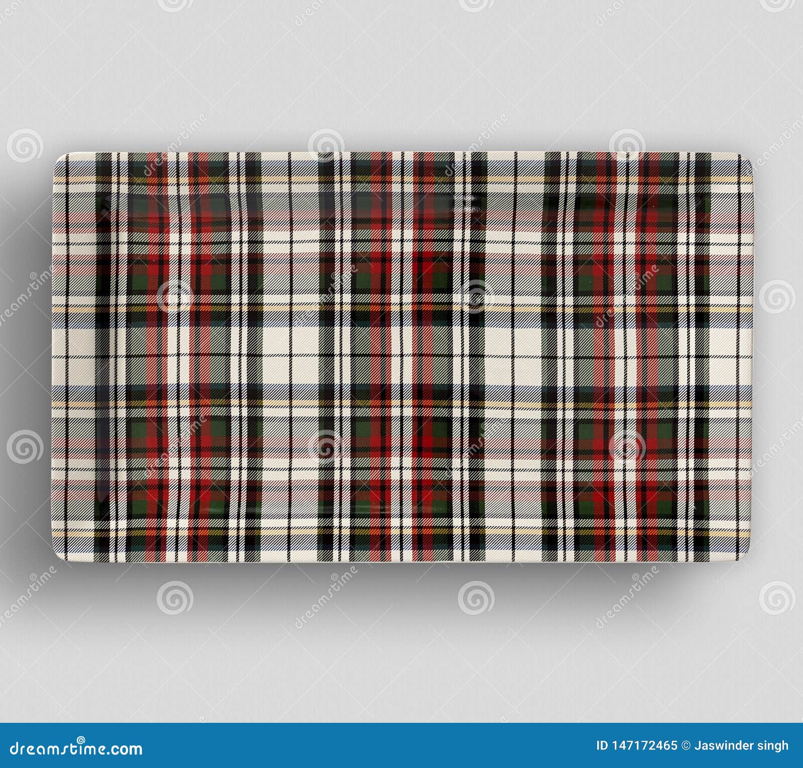 Designer Plate Round Shape in Check Graphics - Image Stock Image ...