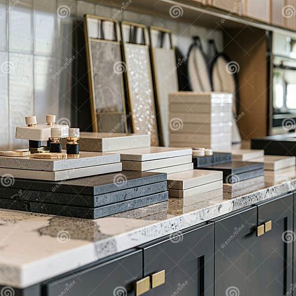 Designer Presenting Kitchen Renovation Ideas with Samples of ...