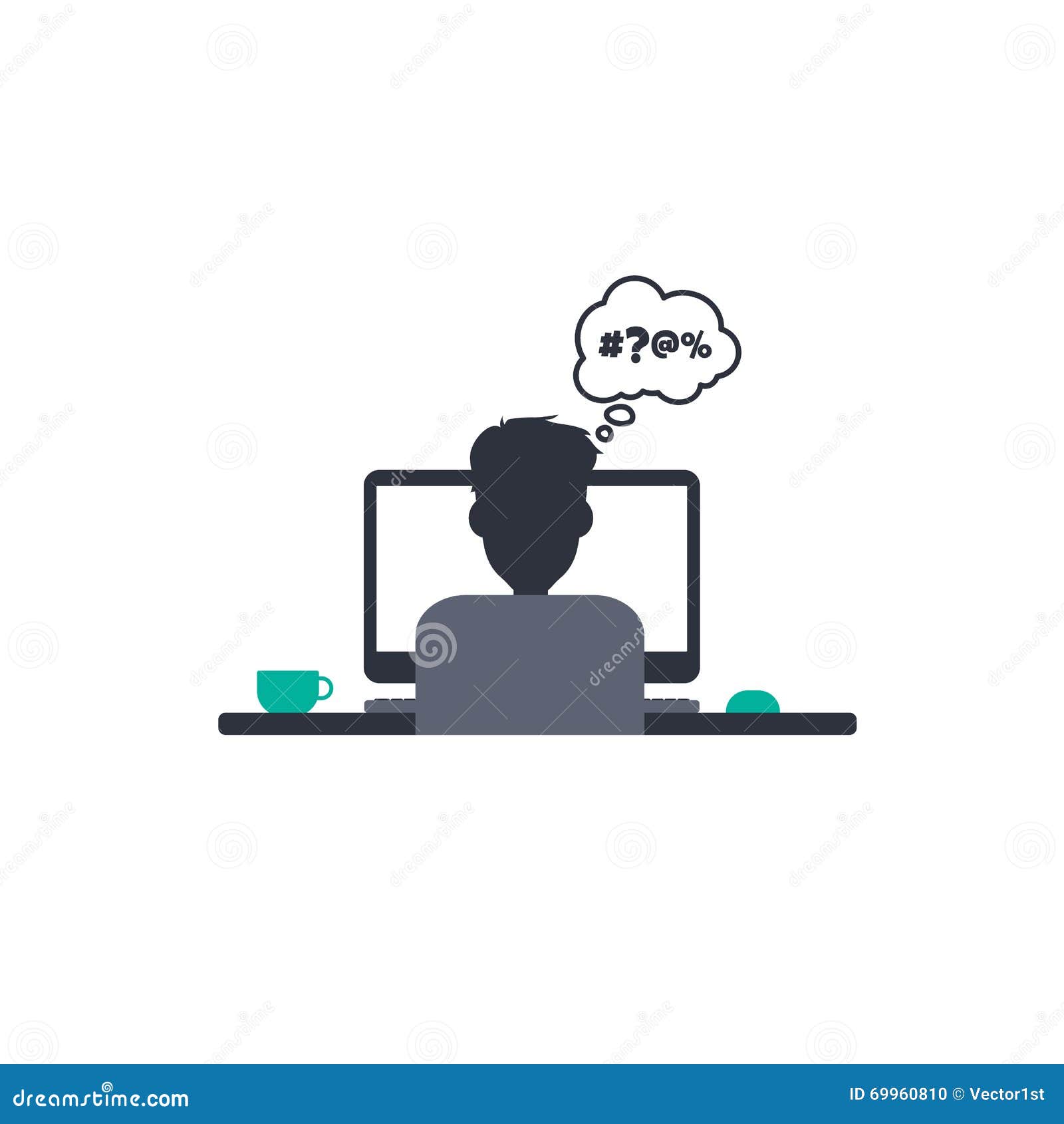 Web Designer And Programmer Working At Desktop Computer. Cartoon Woman ... Web Designer And Programmer Working At Desktop Computer. Cartoon Woman ...