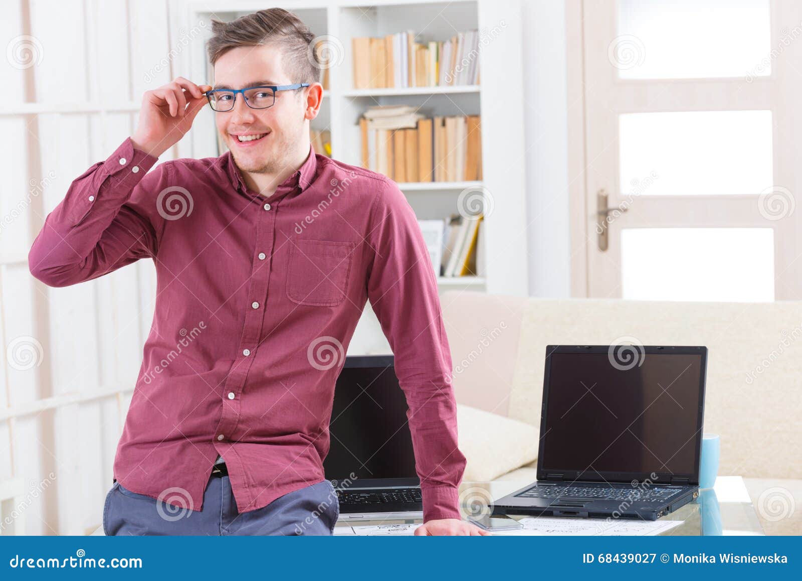 Designer or Programmer at Work Stock Image - Image of media ...