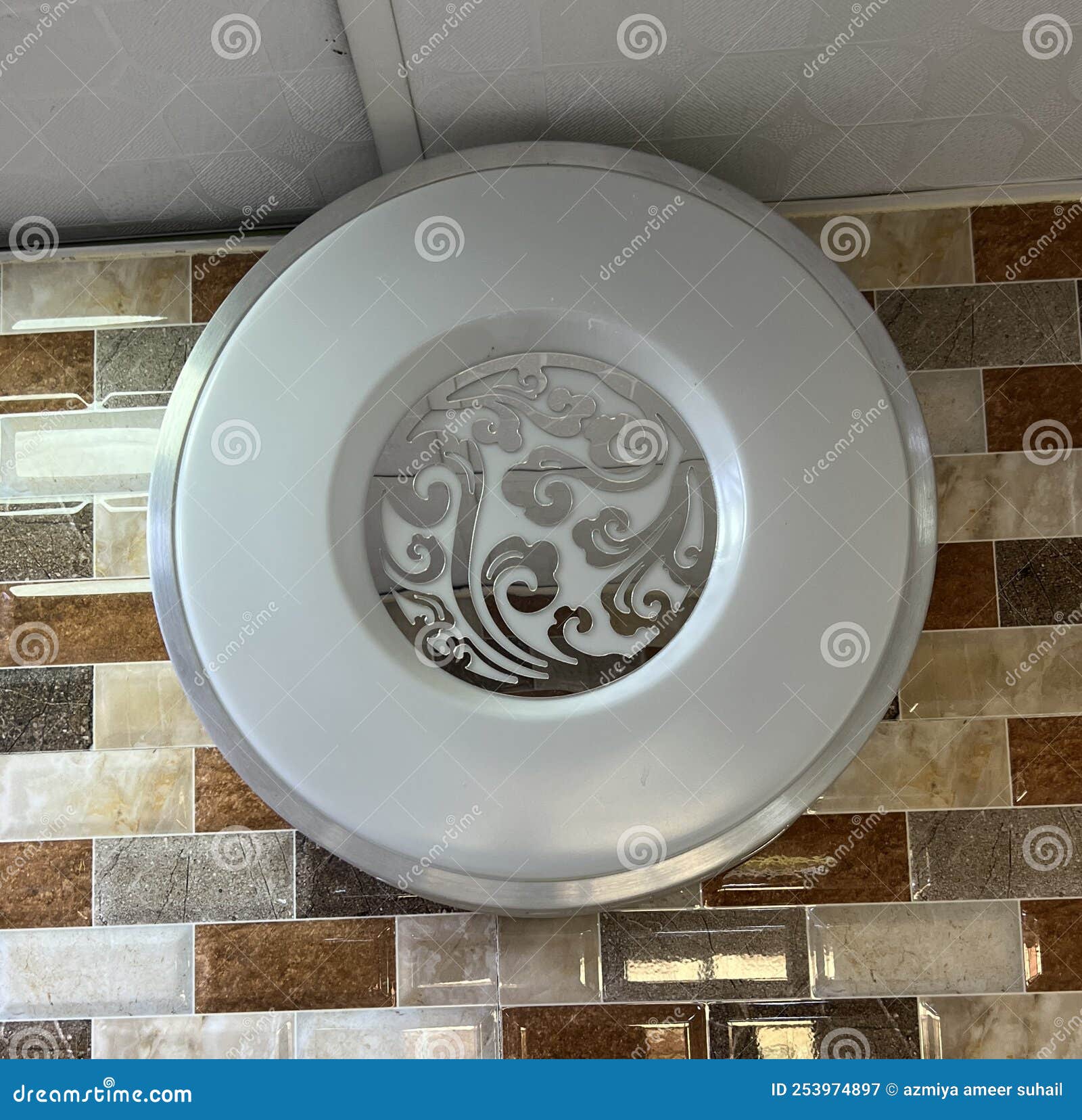 Designer Round Wall Light Image Stock Image - Image of round, light ...