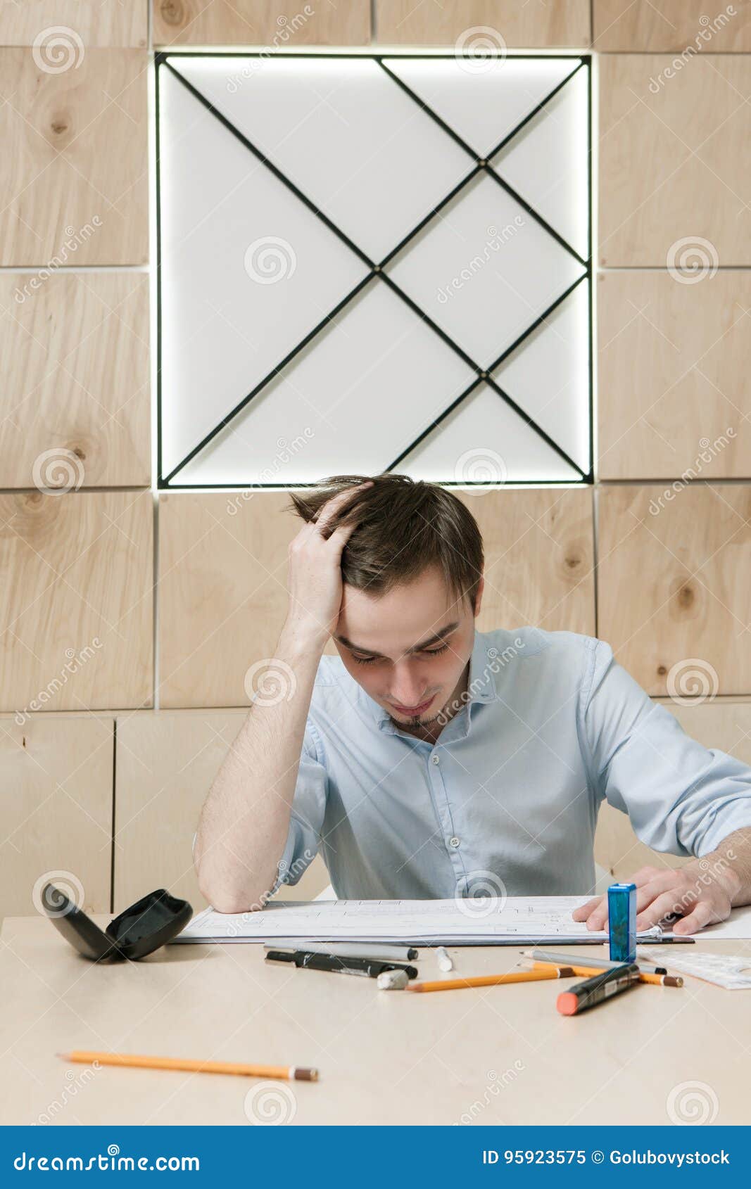 Designer`s Problem and Stress, Brainstorm Concept Stock Image - Image ...