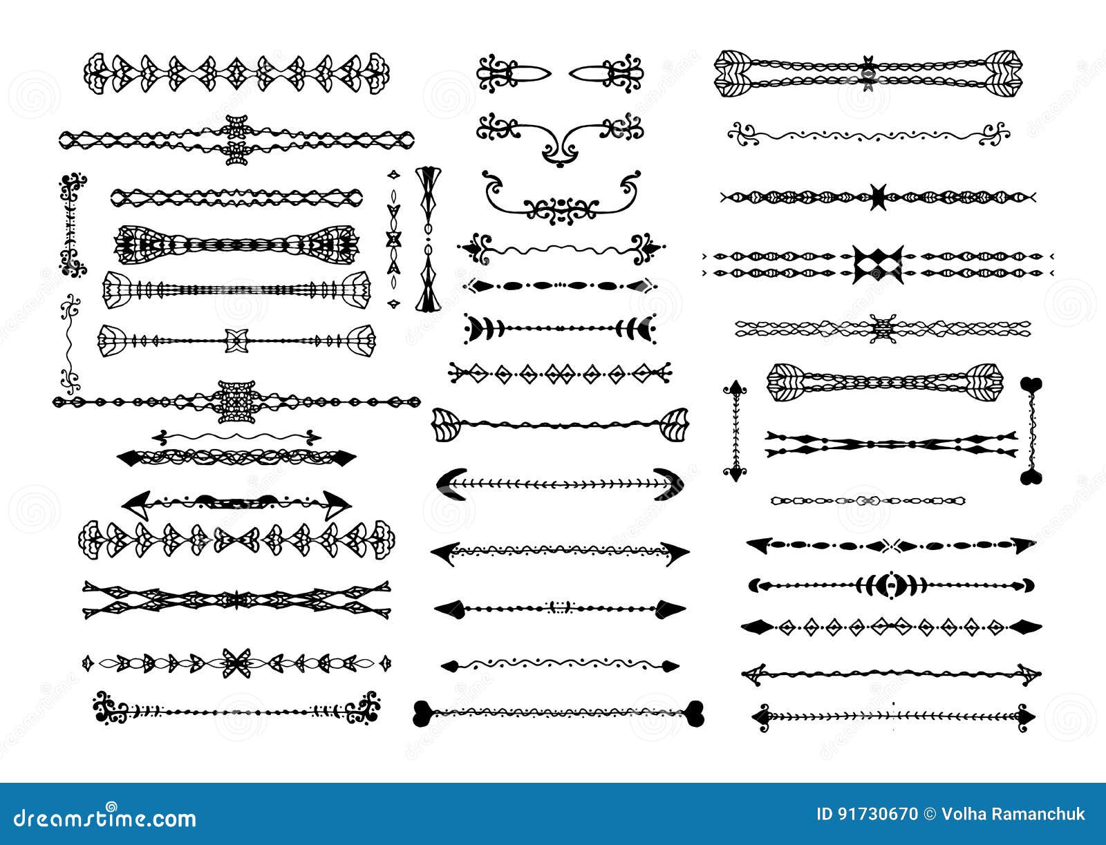 Designer S Toolkit Set. Ornamental Hand Drawn Vintage Borders, Stock ... Designer S Toolkit Set. Ornamental Hand Drawn Vintage Borders, Stock ...