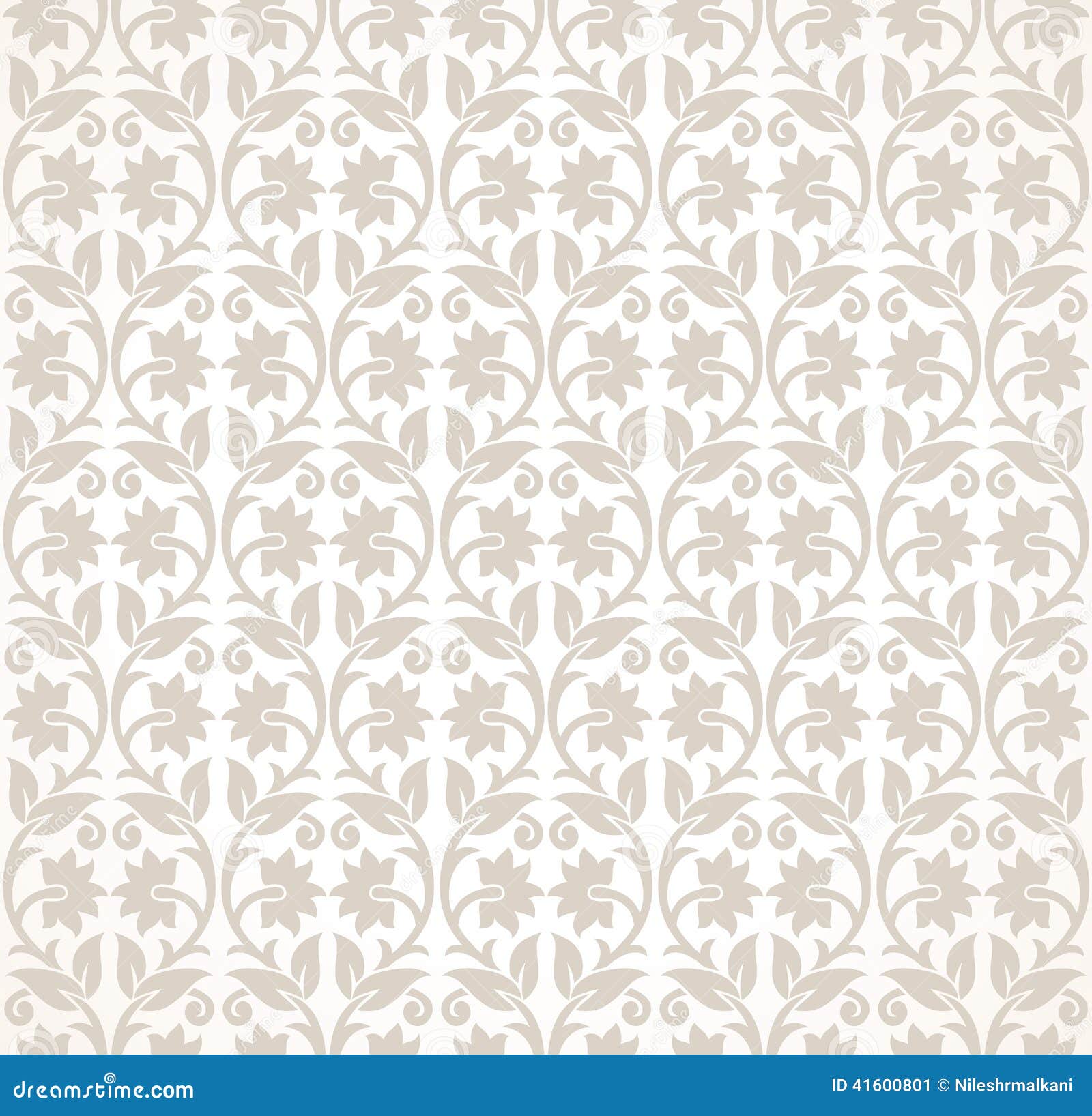 Designer Seamless Floral Wallpaper Stock Vector - Illustration of ...