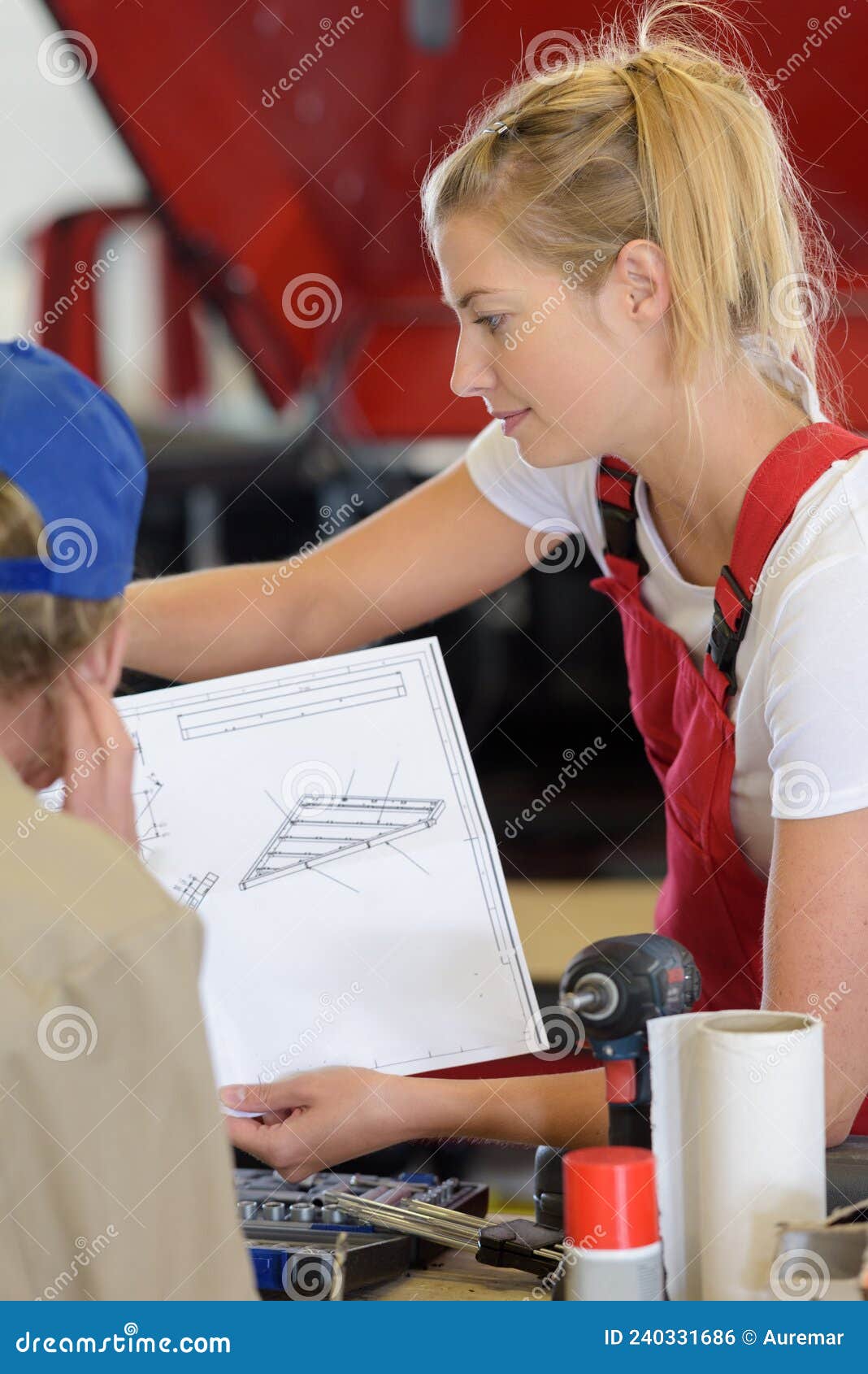Designer Showing Drawing Scheme Stock Photo - Image of sketch, together ...