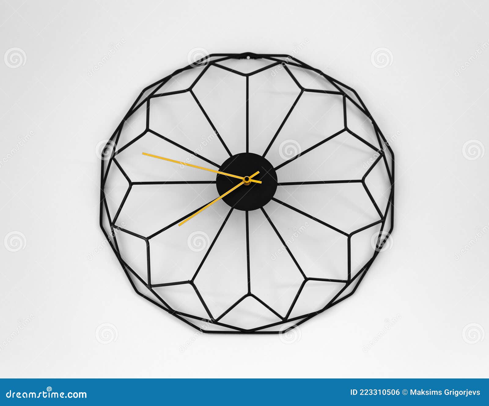 Designer Simple Stylish Geometric Wall Clocks on White Background Stock ...