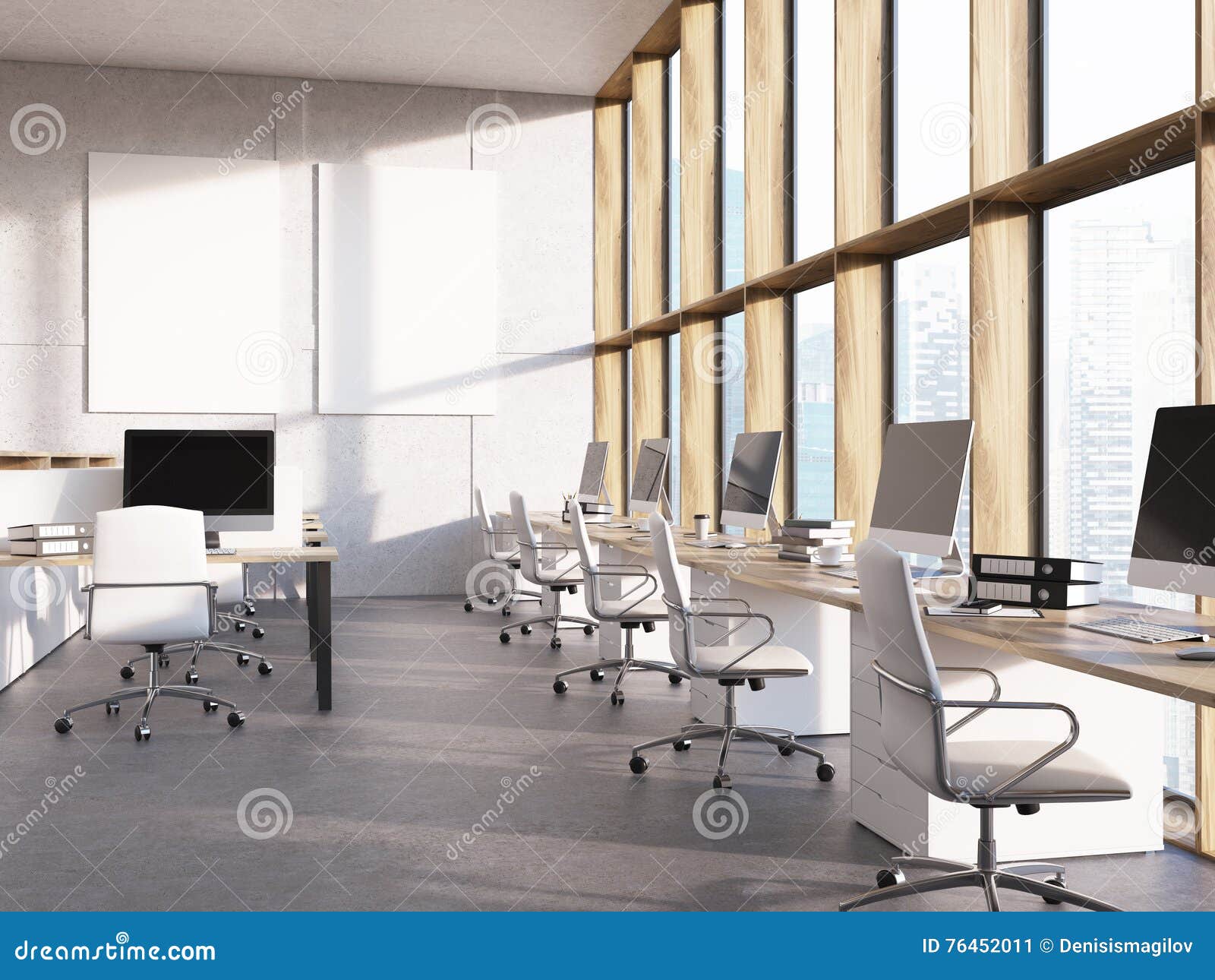 Designer studio office stock illustration. Illustration of monitor ...