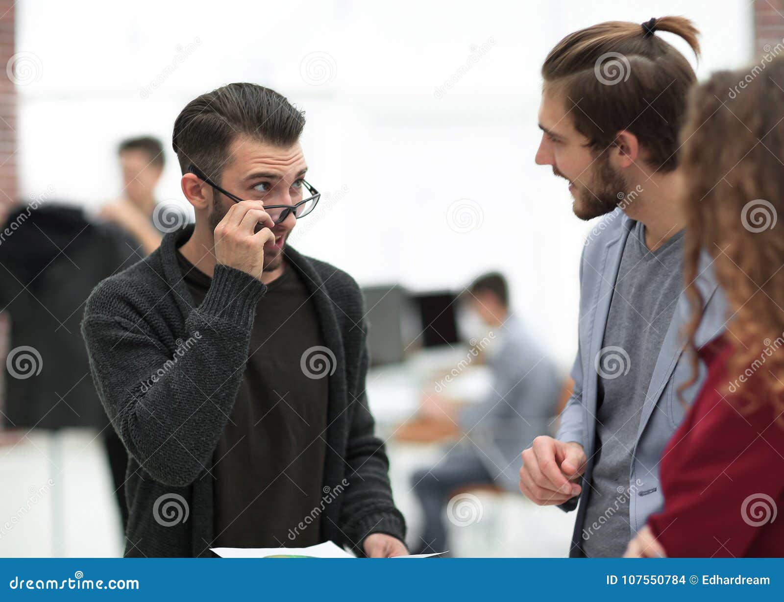 Designer Talking with a Client in a Modern Studio. Stock Photo - Image ...