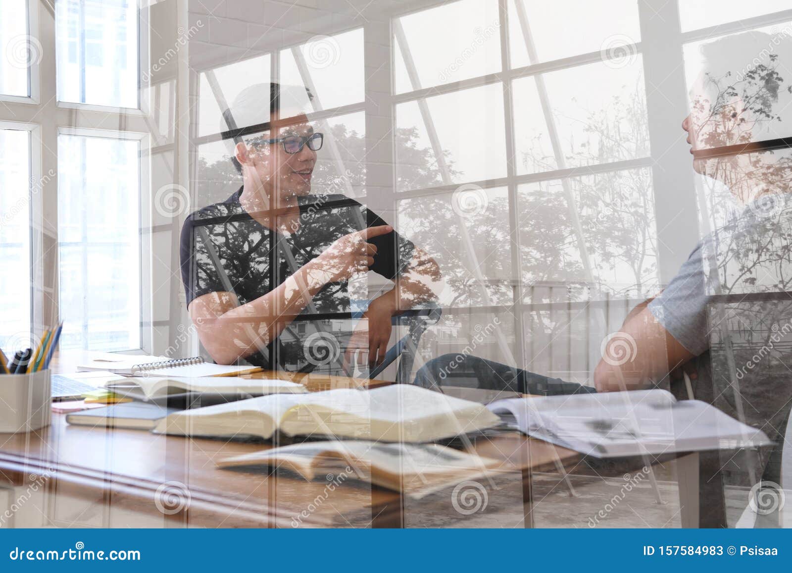 Designer Talking Discussing Creative Idea of Startup Project Stock ...