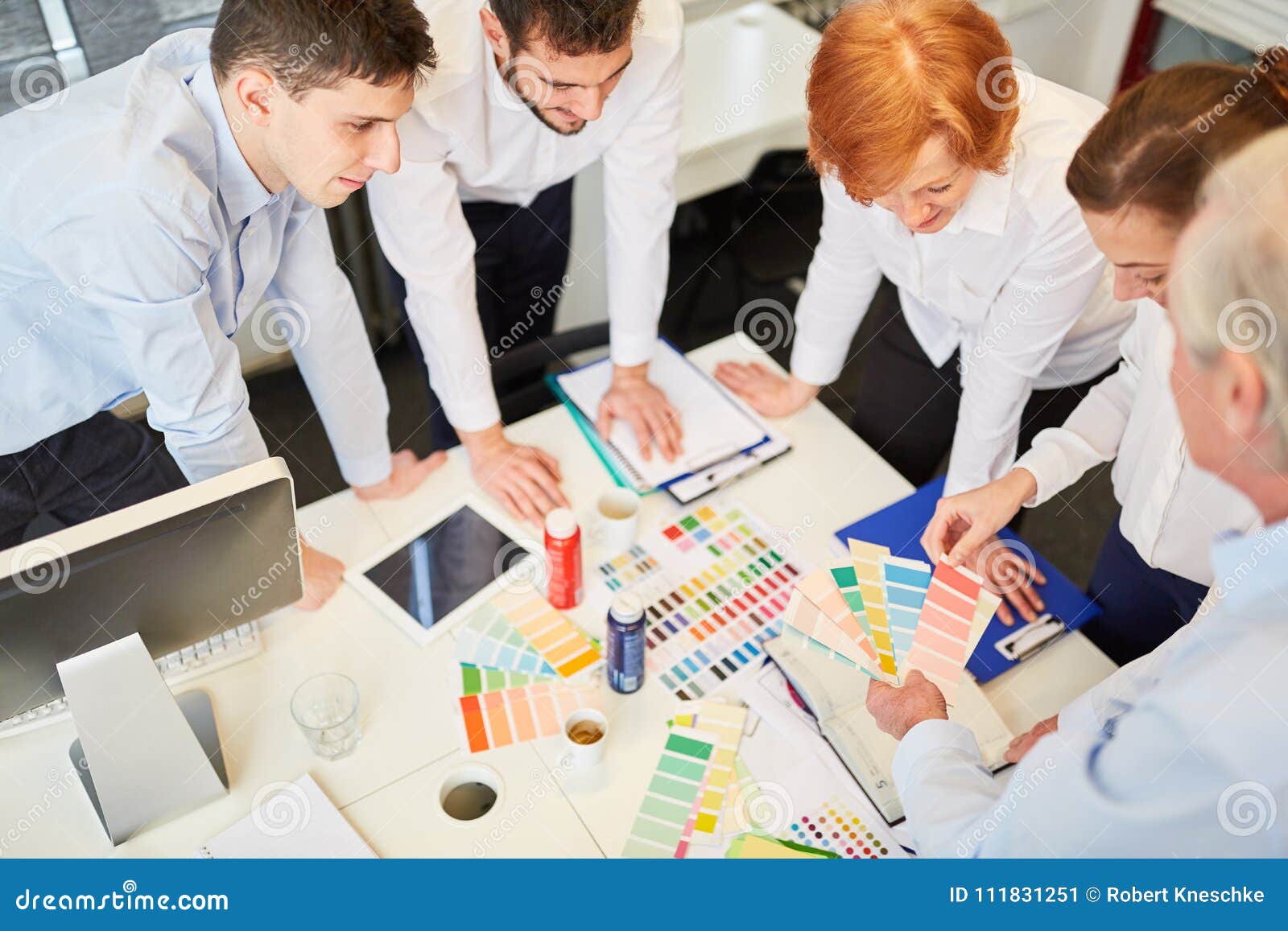 Designer Team in Creative Workshop Stock Image - Image of team, design ...