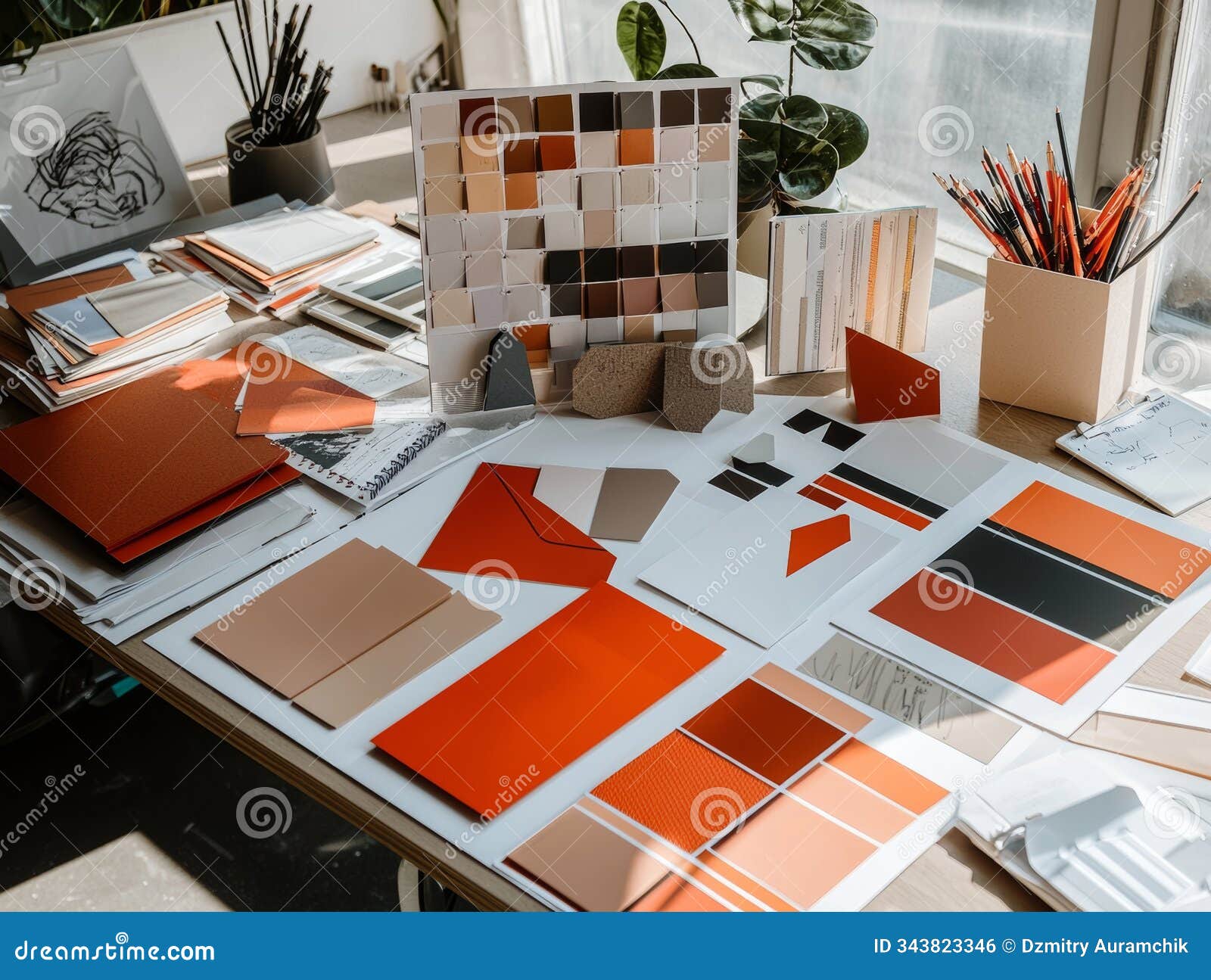 A Designer Testing Different Colors, Fonts, and Iconography To Create ...