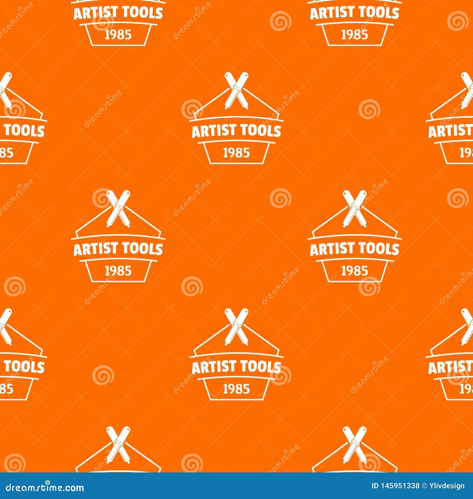 Designer Tool Pattern Vector Orange Stock Vector - Illustration of ...
