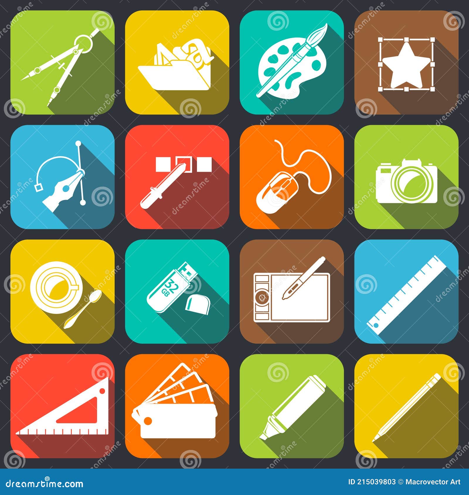 Designer Tools Icons stock vector. Illustration of mobile - 215039803