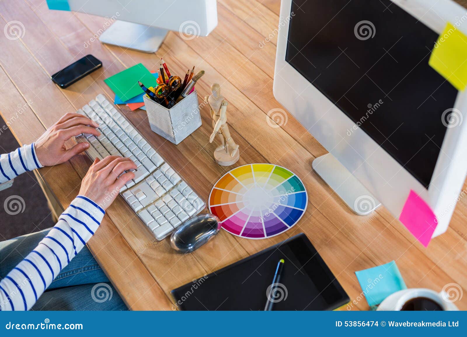 Designer Typing on Keyboard Stock Photo - Image of designing, design ...