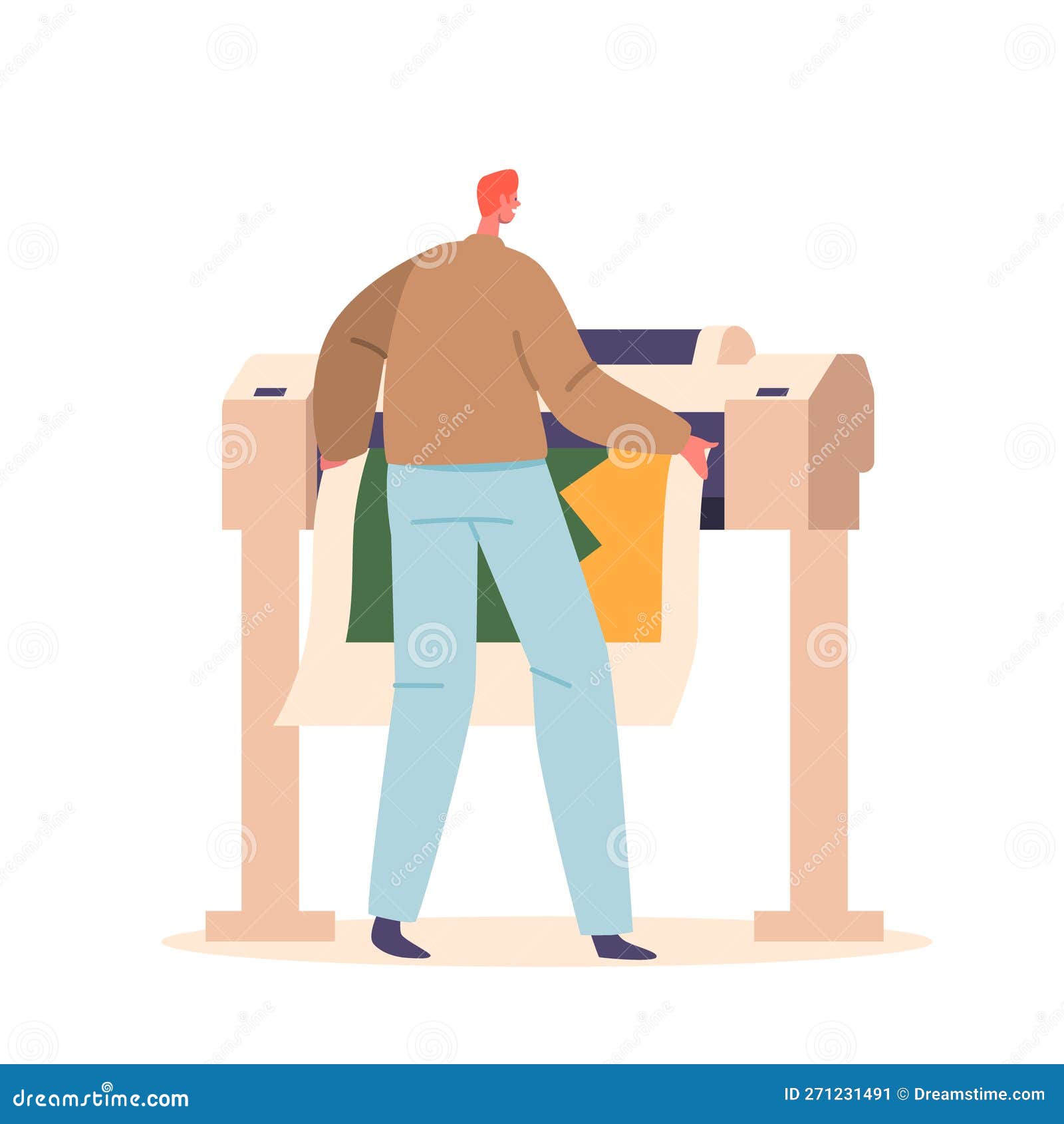 MFP Machine Multifunction Printer Vector Icon Flat Cartoon Graphic ...