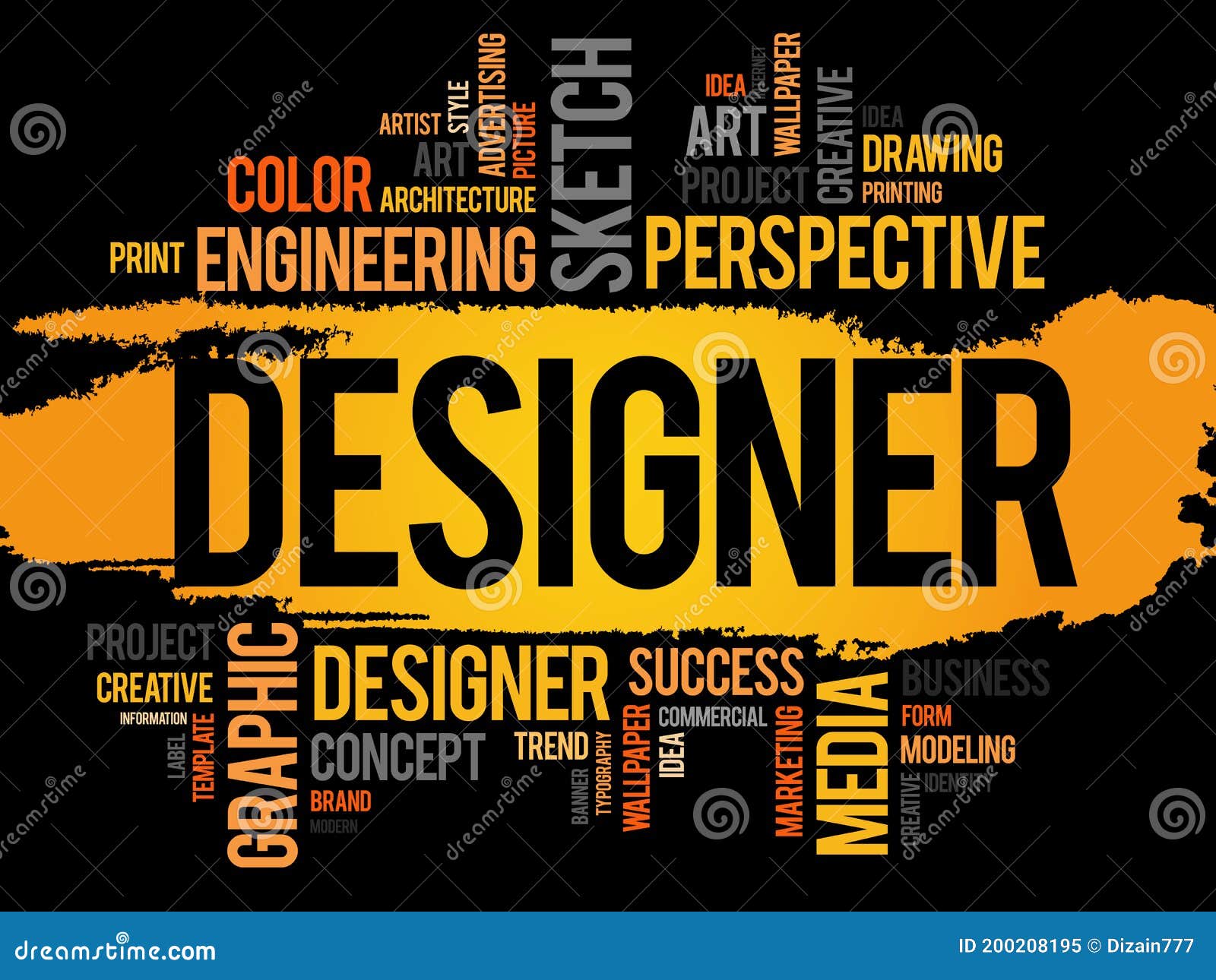 DESIGNER word cloud stock illustration. Illustration of disciplines ...