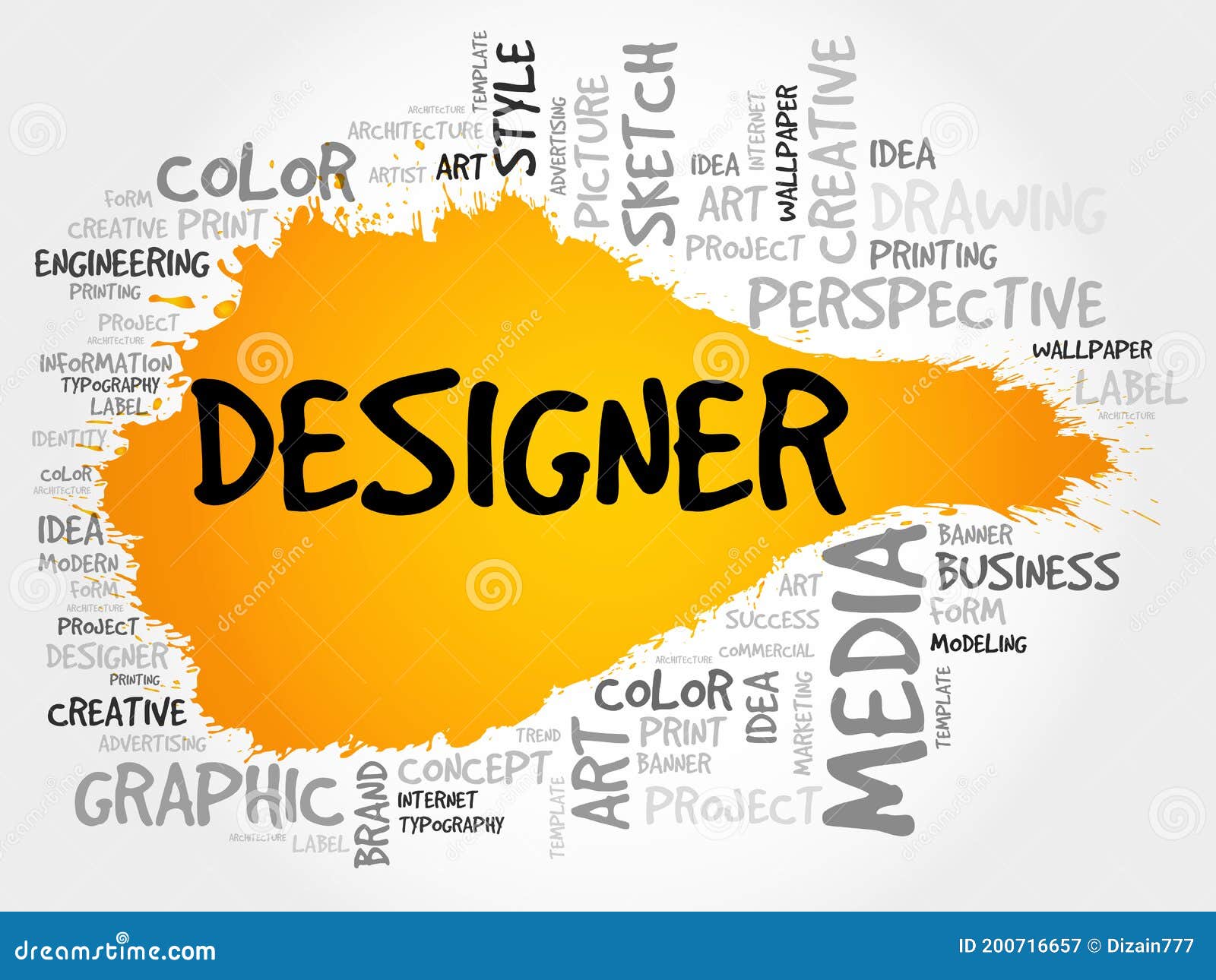 DESIGNER word cloud stock illustration. Illustration of agency - 200716657