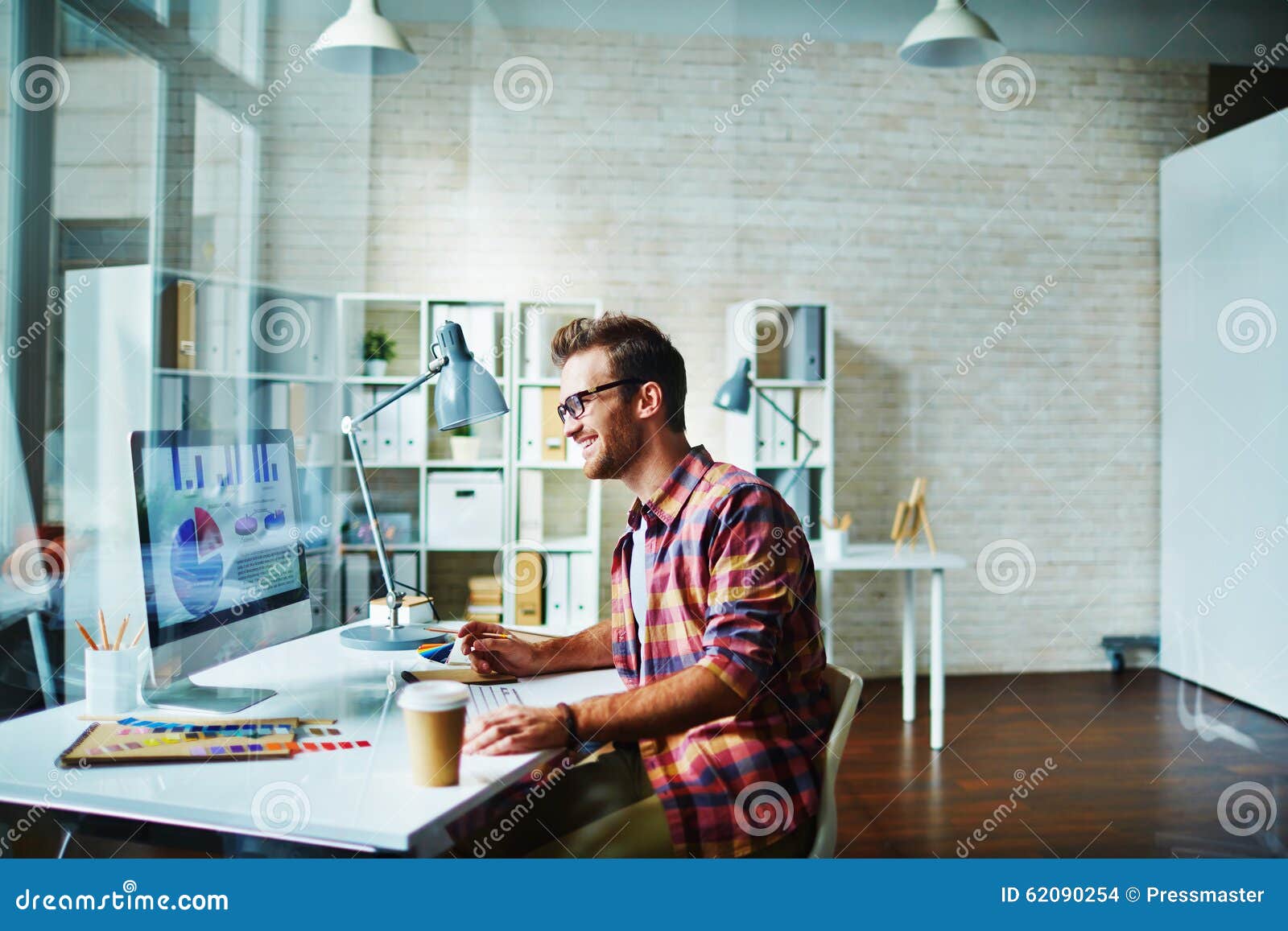 Designer at work stock photo. Image of entrepreneur, computer - 62090254