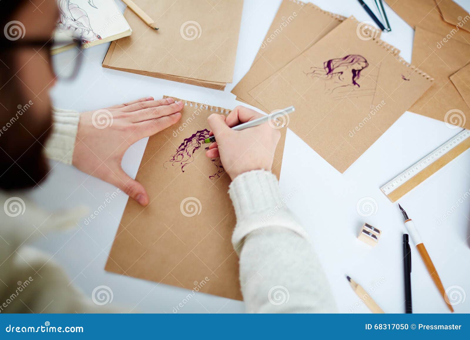 Designer at work stock photo. Image of working, craftsman - 68317050