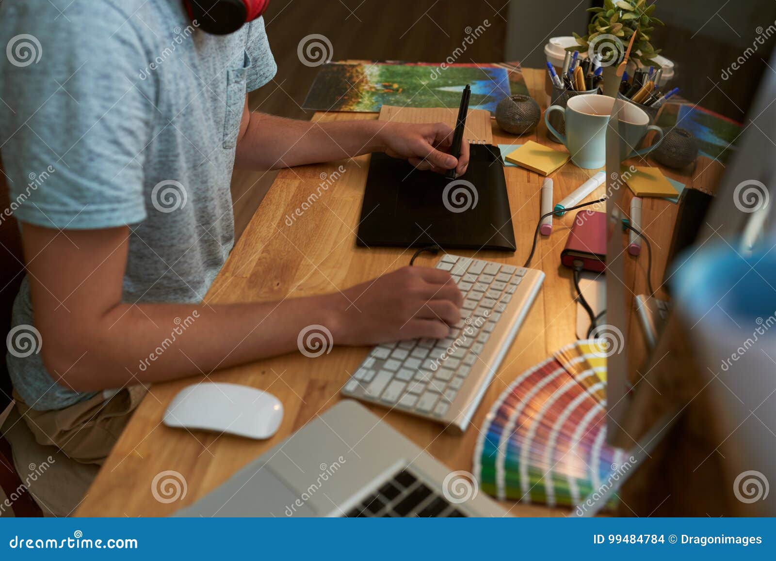 Designer at work stock photo. Image of occupation, computer - 99484784