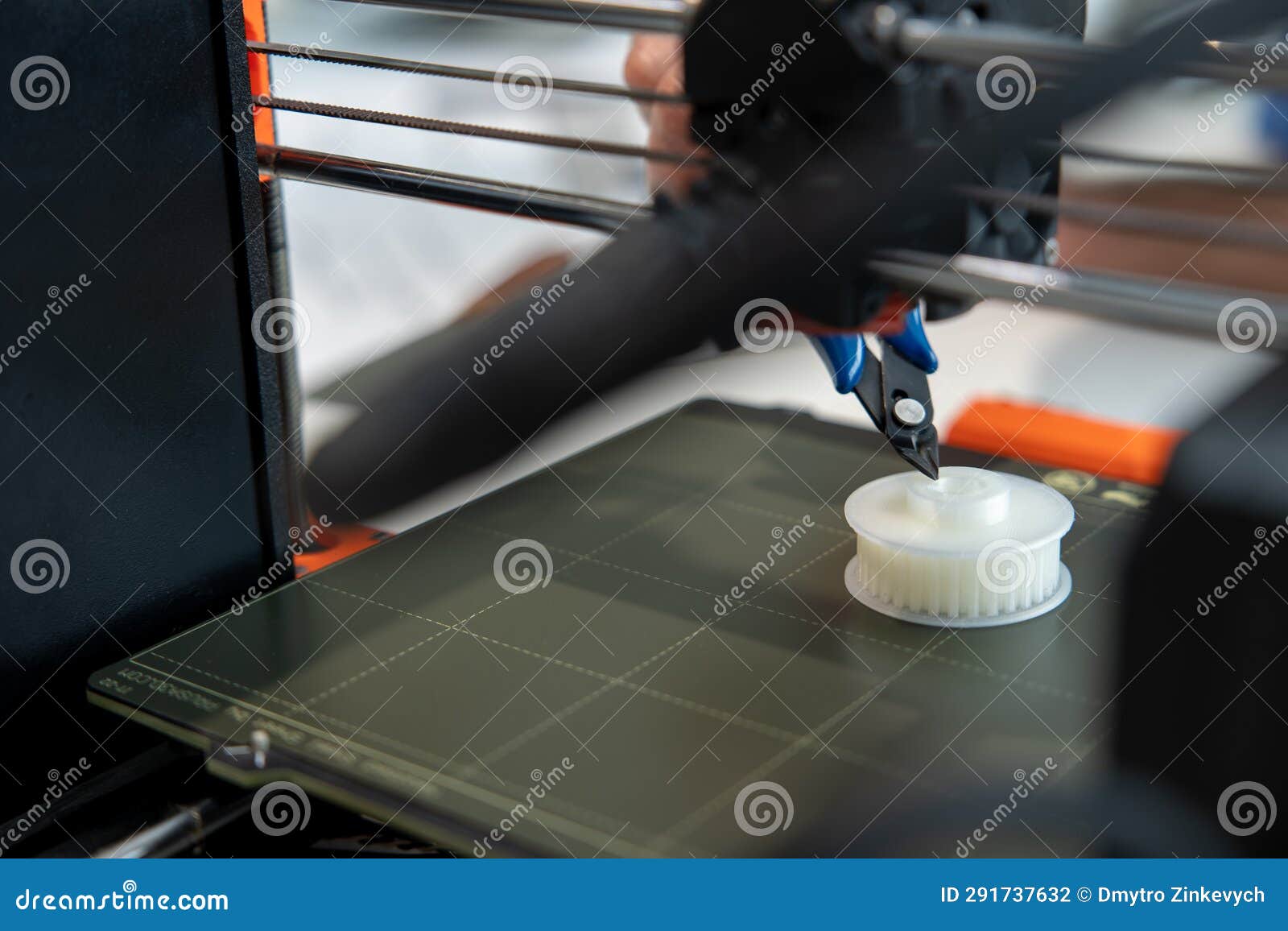 Designer Working with 3D Printer Creative Lab. Stock Photo - Image of ...