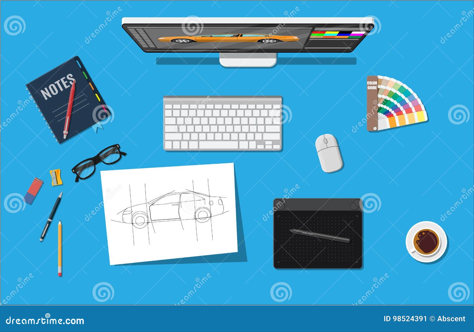 All Graphic Designer Tools Line Icon Set For Education, Include Pen ...