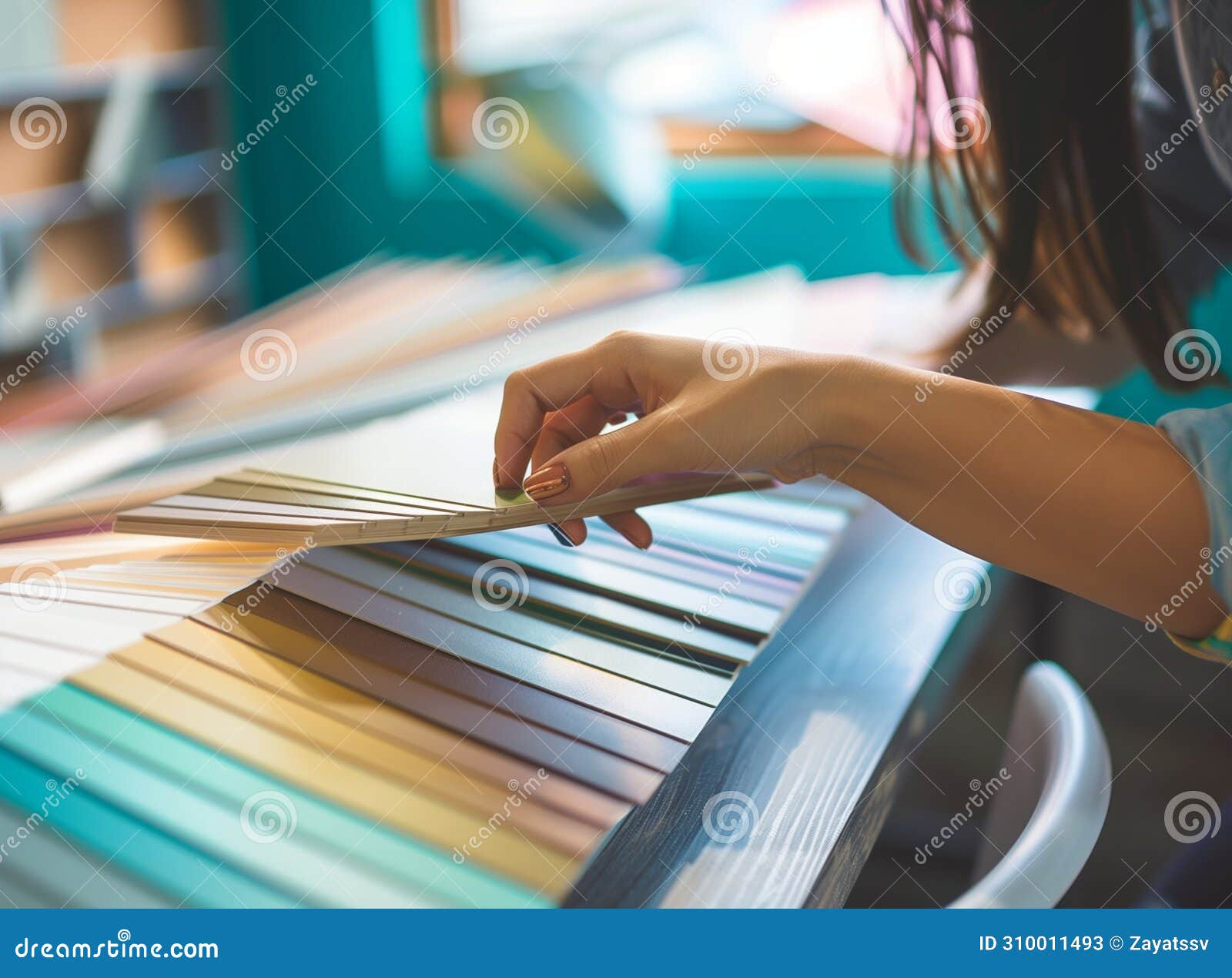 Designer Picking Color For Design, Choosing Matching Colour With ...