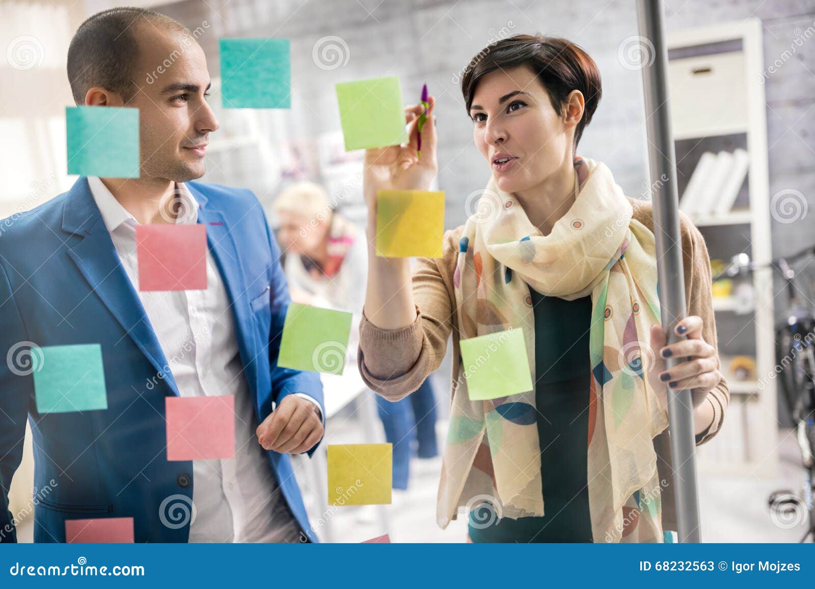 Designers Discus about Artistic Plan at Design Studio Stock Image ...