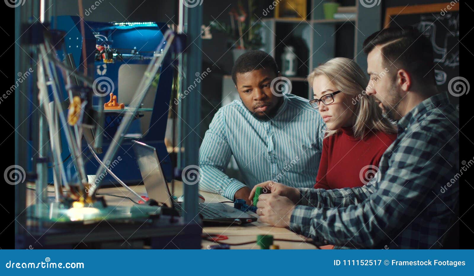 Designers Having Discussion in Engineering Lab Stock Image - Image of ...