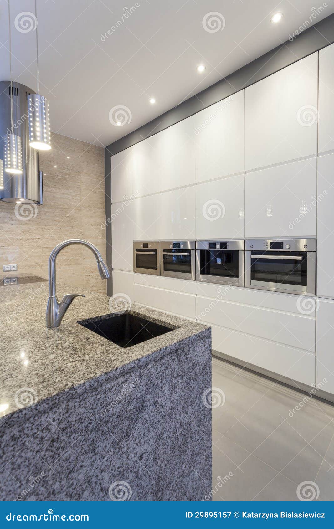 Designers Interior - Closeup of Kitchen Stock Image - Image of lighting ...
